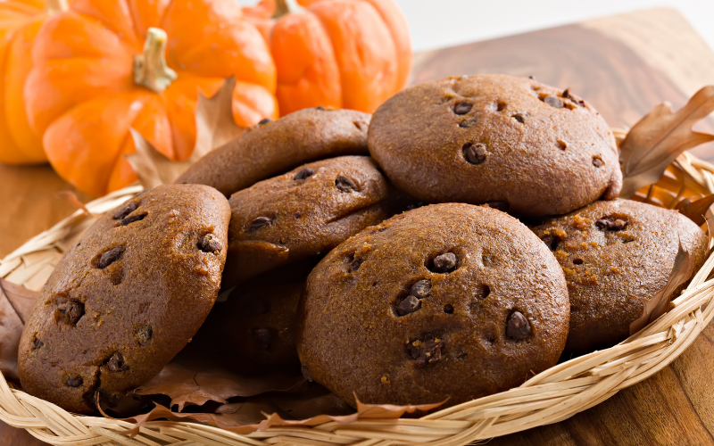Pumpkin Cookies with Chocolate Freckles - MetroFamily Magazine