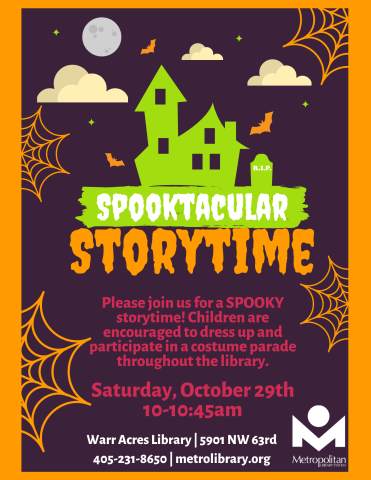 FREE Spooktacular Storytime at the Warr Acres Library - MetroFamily ...